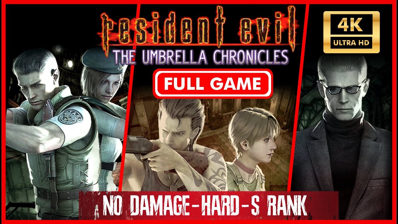 RESIDENT EVIL THE UMBRELLA CHRONICLES Full Game Walkthrough - S Rank No Damage Hard 100%Collectibles