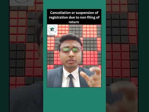 Cancellation or suspension of registration due to non filing of return #shorts #taxtycoon