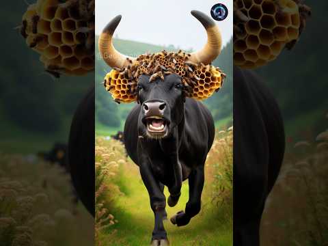 Black cow covered in honeycomb -like larvae and beetle save by rescuers #humanity #animals #cow