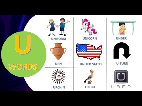 Words Starting with U – Learn words that starts with U | Educational Video