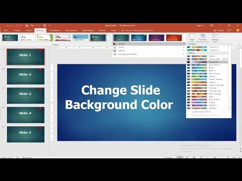 How to Change Slide Background Color in Microsoft PowerPoint 2017
