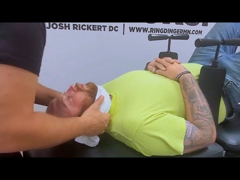 Watch Him Crack Like a Glowstick! Electrician Receives Full Spine Ring Dinger®️ #chiropractic #asmr