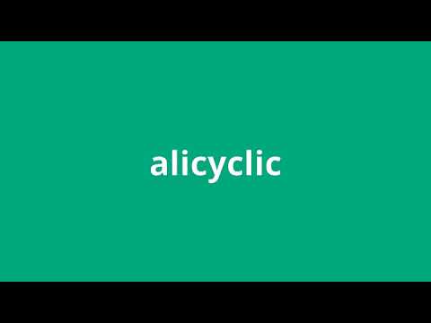 what is the meaning of alicyclic