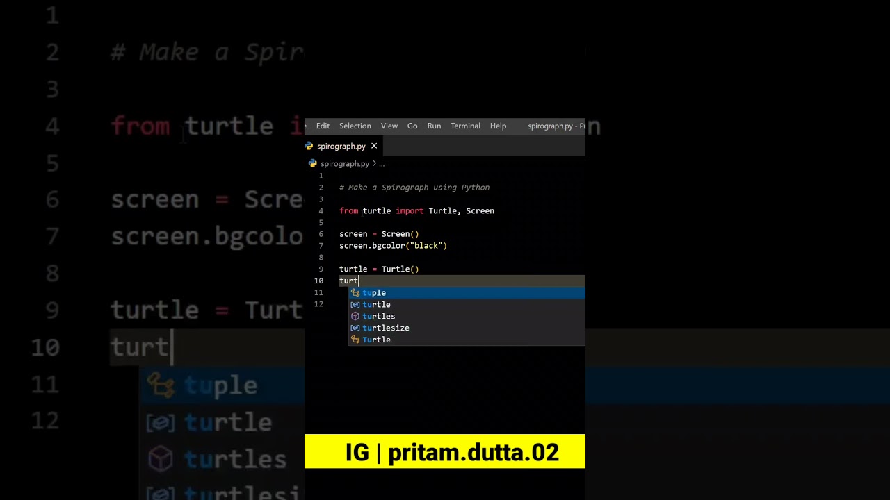 Make A Spirograph using Python Turtle | Python Project 🆓