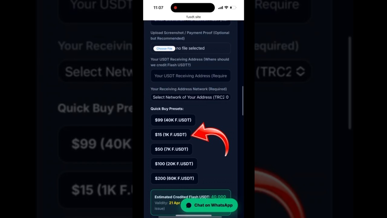 Best website for Flash USDT | $1000 FLASH USER JUST $15