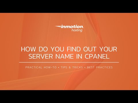 How to Find Your Server Name in cPanel – InMotion Hosting Support Center