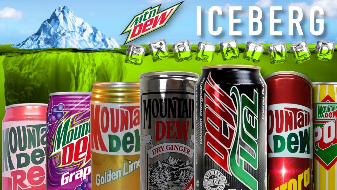 Mtn Dew Flavor Iceberg - From Most To Least Known