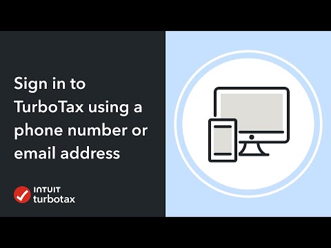 Sign in to TurboTax using a phone number or email - TurboTax Support Video