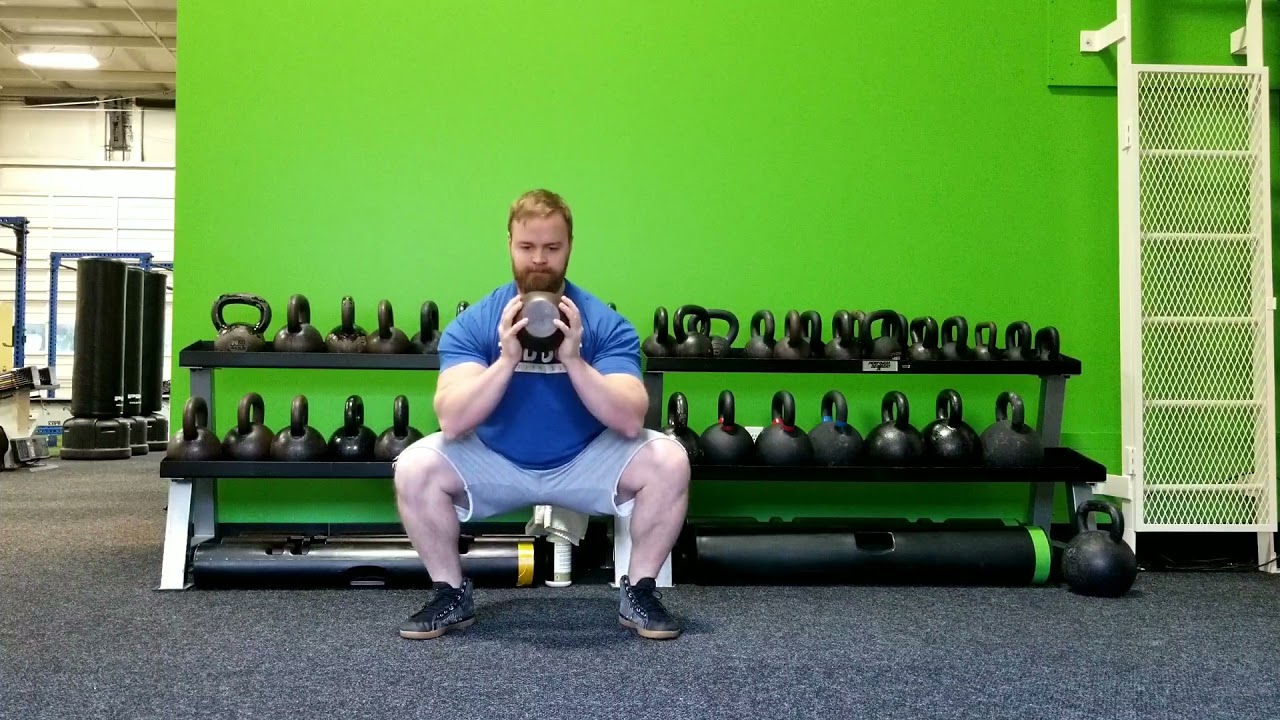 Goblet Squat Drop Catch + Stick