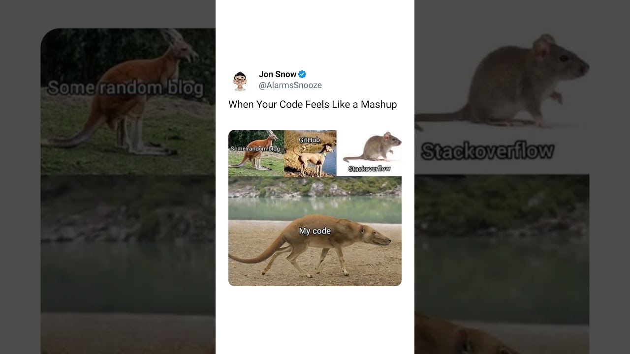 When your code feels like a mashup #code #github