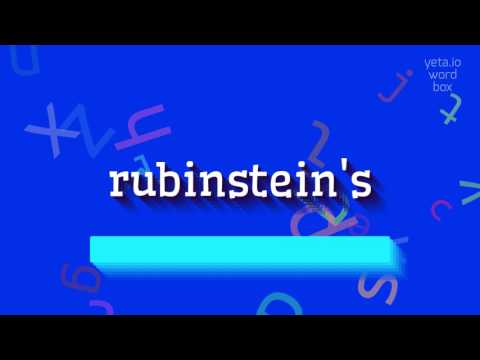 RUBINSTEIN'S - HOW TO PRONOUNCE IT?