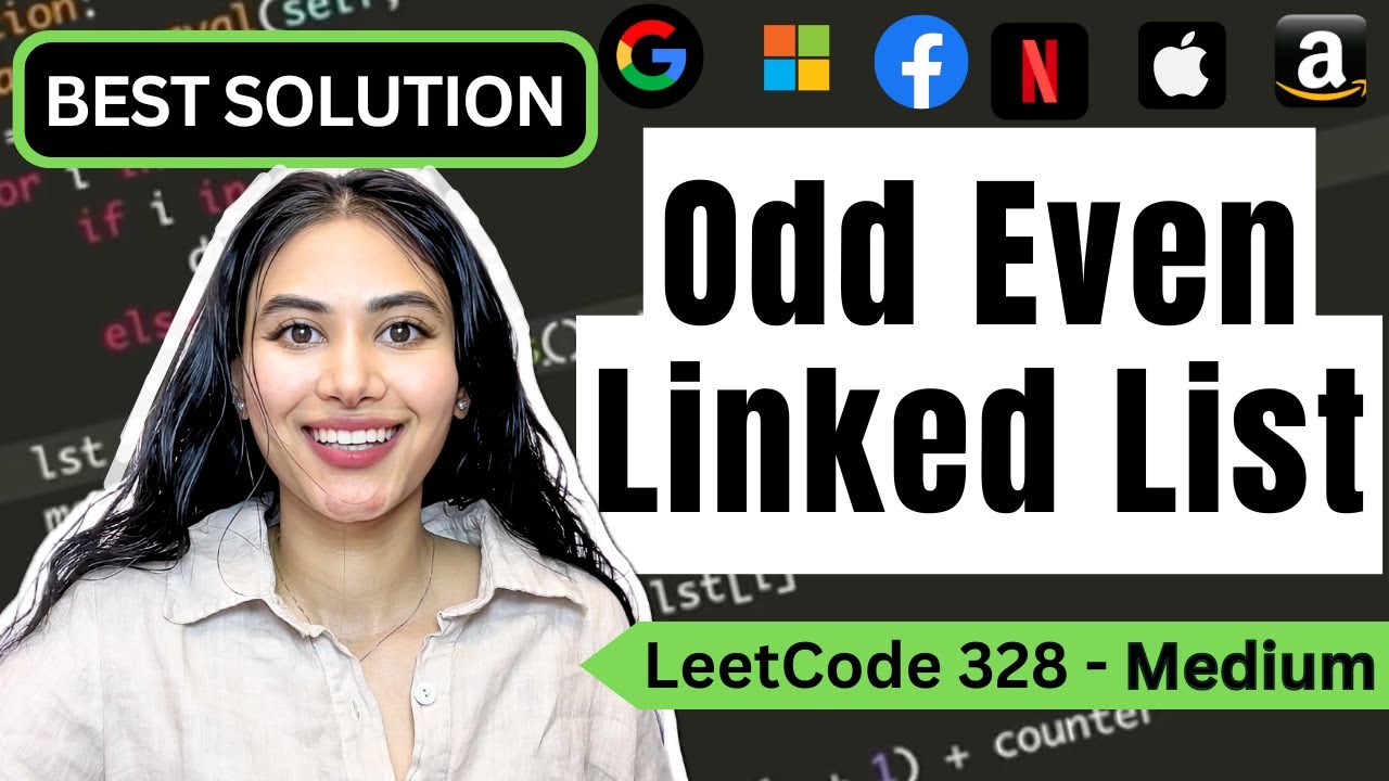 Odd Even Linked List - LeetCode 328 - Python #leetcode #leetcode75