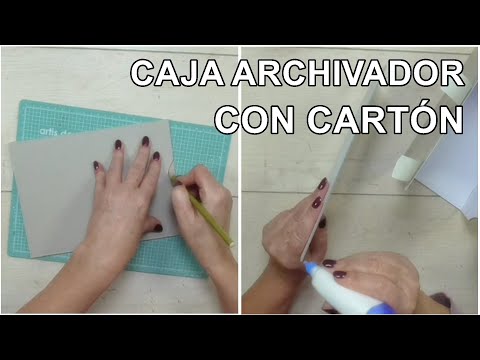 Como hacer una CAJA ARCHIVADOR con CART脫N