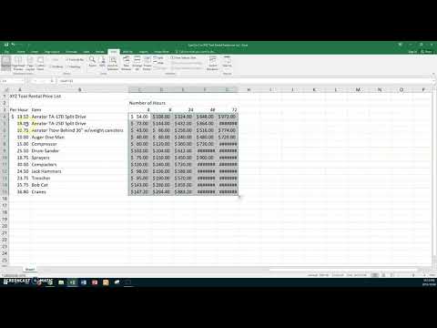 XYZ Tool Rental #25 Excel PC