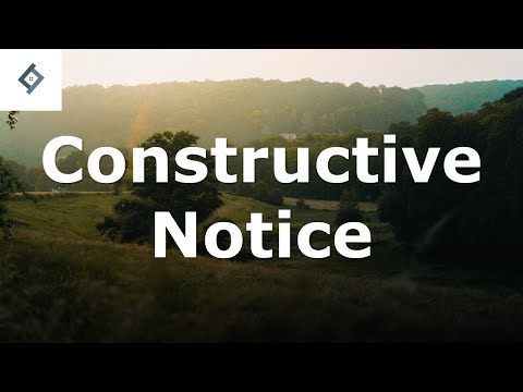 Constructive Notice | Land Law
