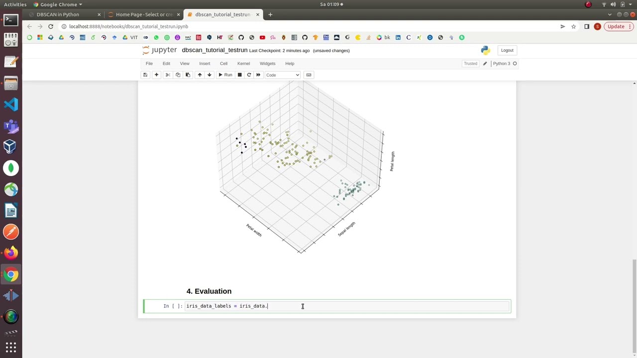DBSCAN Outlier Detection in Python on Iris Dataset