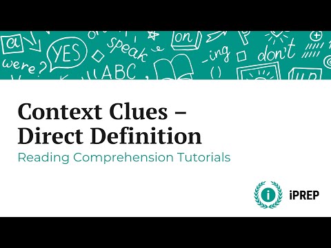 Context Clues - Direct Definition - iPREP's Reading Comprehension Tutorial
