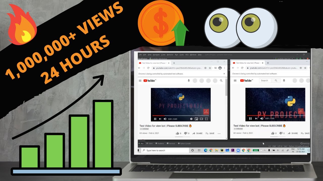 View Bot for Youtube : Increase Youtube views using Python 🔥