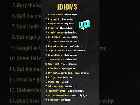 Top 20 idioms and phrases | idoms |phrases | idioms and phrases in english #idioms #phrases #shorts