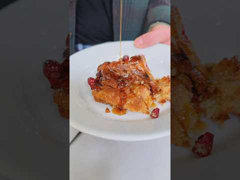 This cranberry eggnog overnight French toast is perfect for Christmas morning! #shorts
