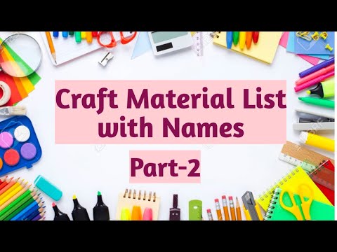 Craft Material list with Names Part-2| Craft Stationery Items| Craft Material List.