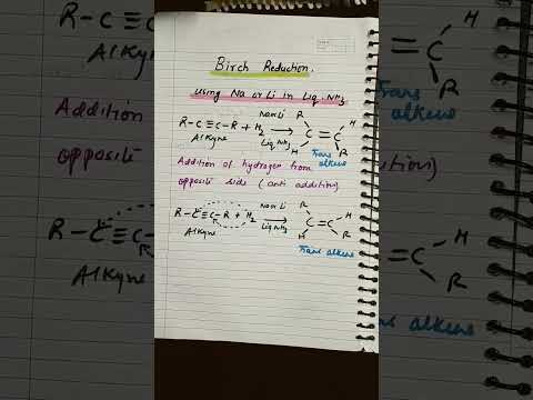 lindlar's catalyst and Birch Reduction l#ytshorts #shorts