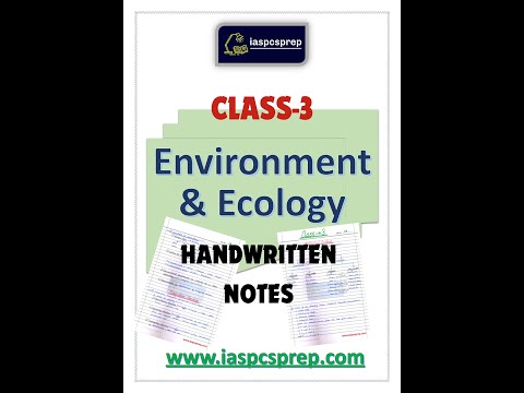 Environment & Ecology Class-3 | Environment and Ecology Handwritten Notes for UPSC and PCS Exams