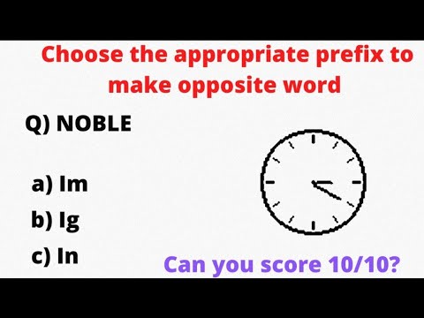 Test yourself !- Prefix quiz| English test|Vocabulary quiz|Can you pass?|Engquizz