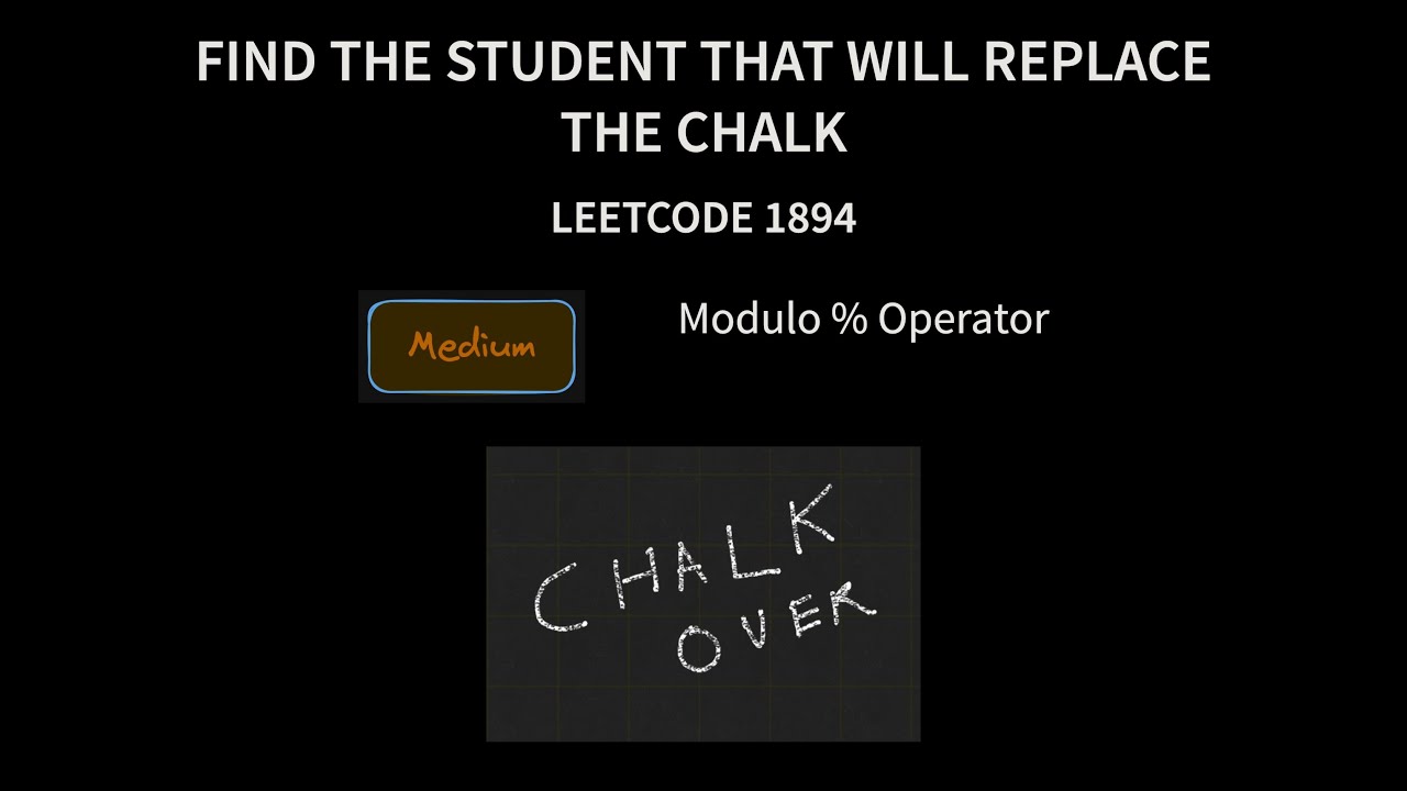 Find the Student that Will Replace the Chalk - Leetcode 1894 - Java