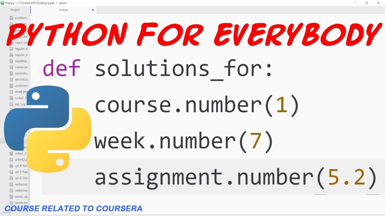 Python for Everybody Answers | Course 1| Week 7 | Assignment 5.2