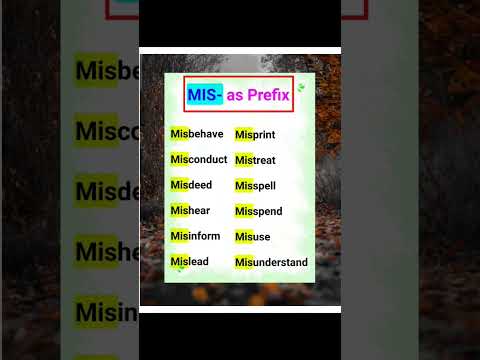 Words with Mis as Prefix #trendingshorts
