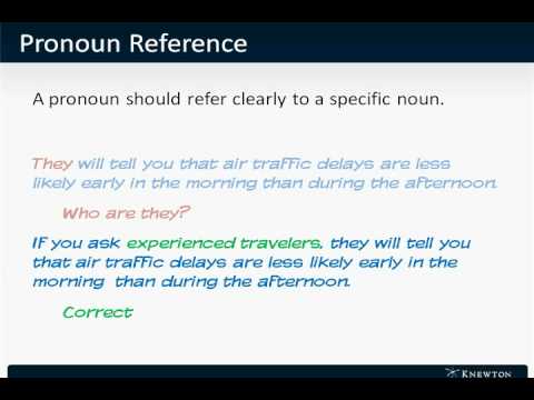 Why knowing about pronoun reference errors is important. | Otte Rosenkrantz
