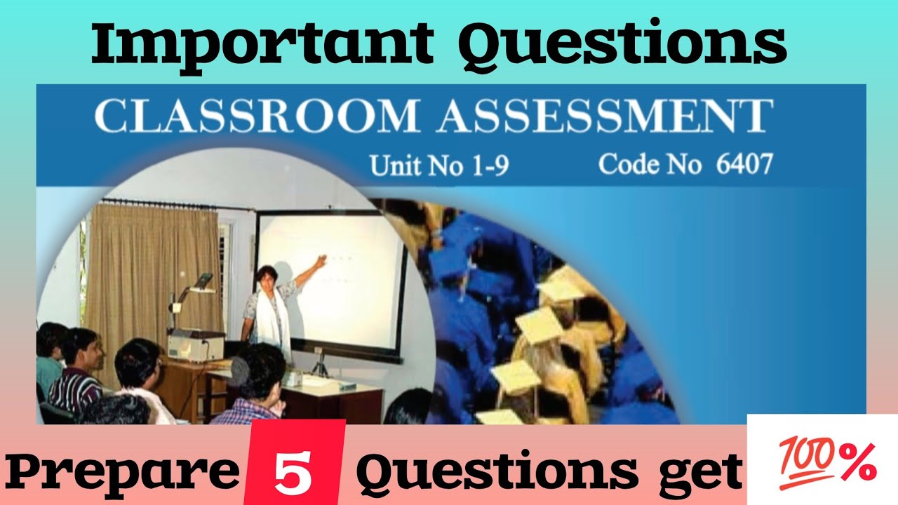Important Questions of Classroom Assessment CC 6407 for aiou Students #aiou #aiounews #guesspaper26