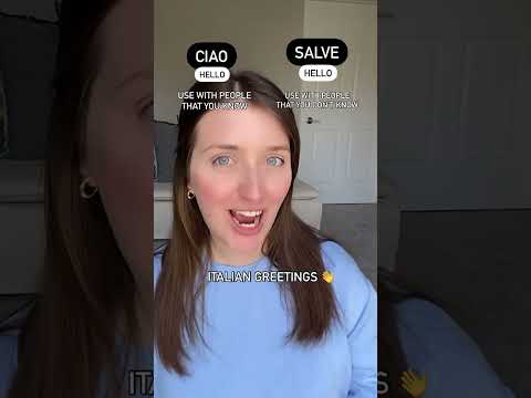 Ciao and Salve in Italian #italiantutor #italianteacher
