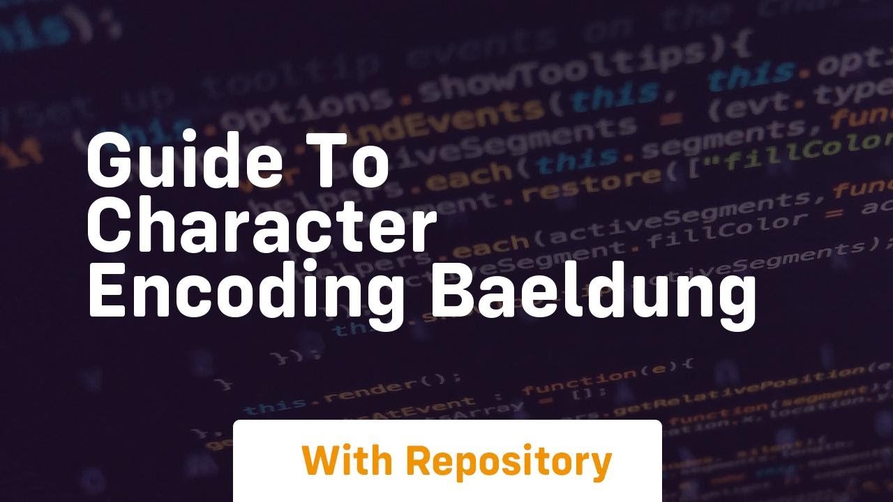 guide to character encoding baeldung