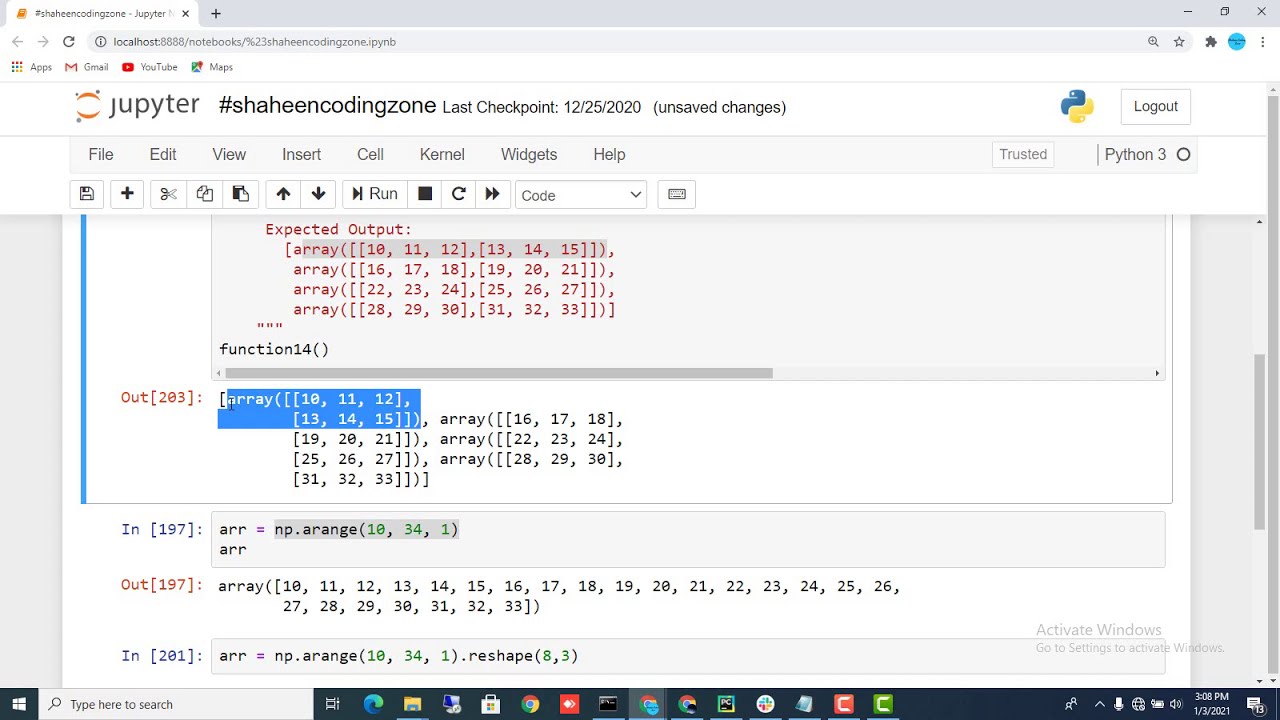 #task14 Use split method an array numpy in python | Python Tutorial For Beginners #Shaheencodingzone