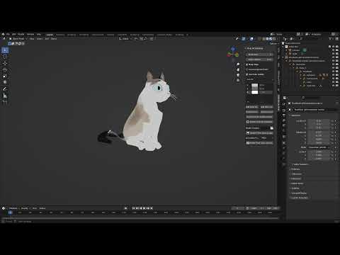 Stylized a 3d pixel art cat in Blender with Pixel Art Renderer