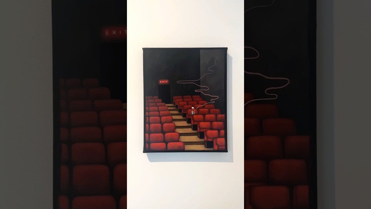 ‘I Know It’s Over’ 🍿 Prints available on my website ✨ #art #painting #surrealism #paintingprocess