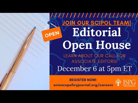 JSPG Editorial Open House: Call for Associate Editors 2021