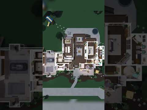 Family Mansion Layout Ideas ๐ #bloxburg #shorts