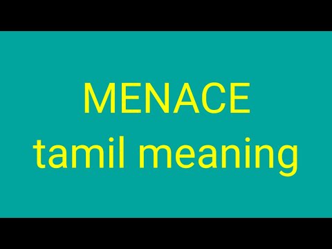 MENACE tamil meaning/sasikumar