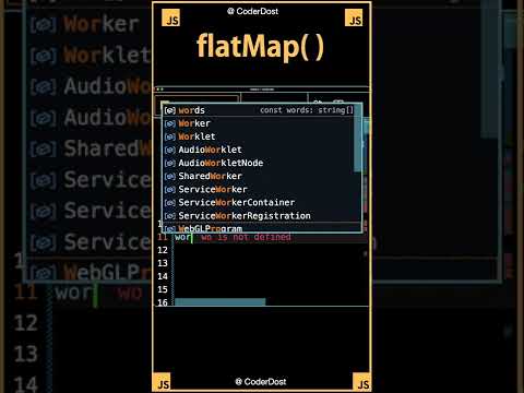 flatMap in JavaScript #javascript #reactjs #shorts