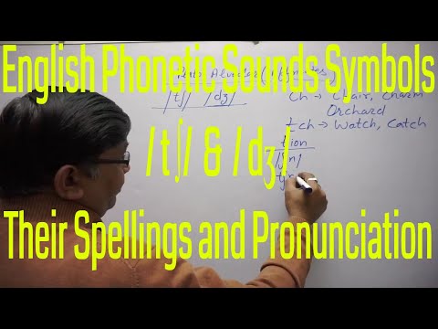 English Phonetic Sound Symbols /t∫/ & /dӡ/ and Their Spellings and Pronunciation