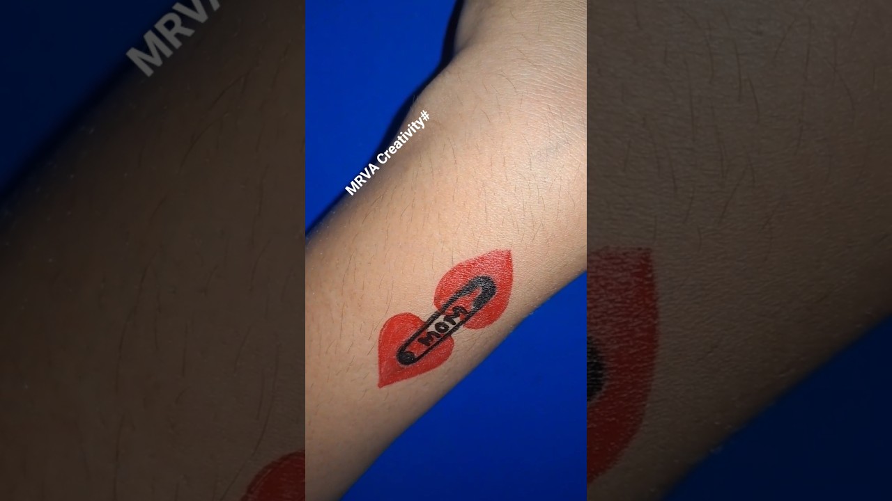 DIY PIN MOM TATTOO 👌👌❤️❤️👌🧷 #new #tattoo #momtattoo #2k25 #trendingtattoo