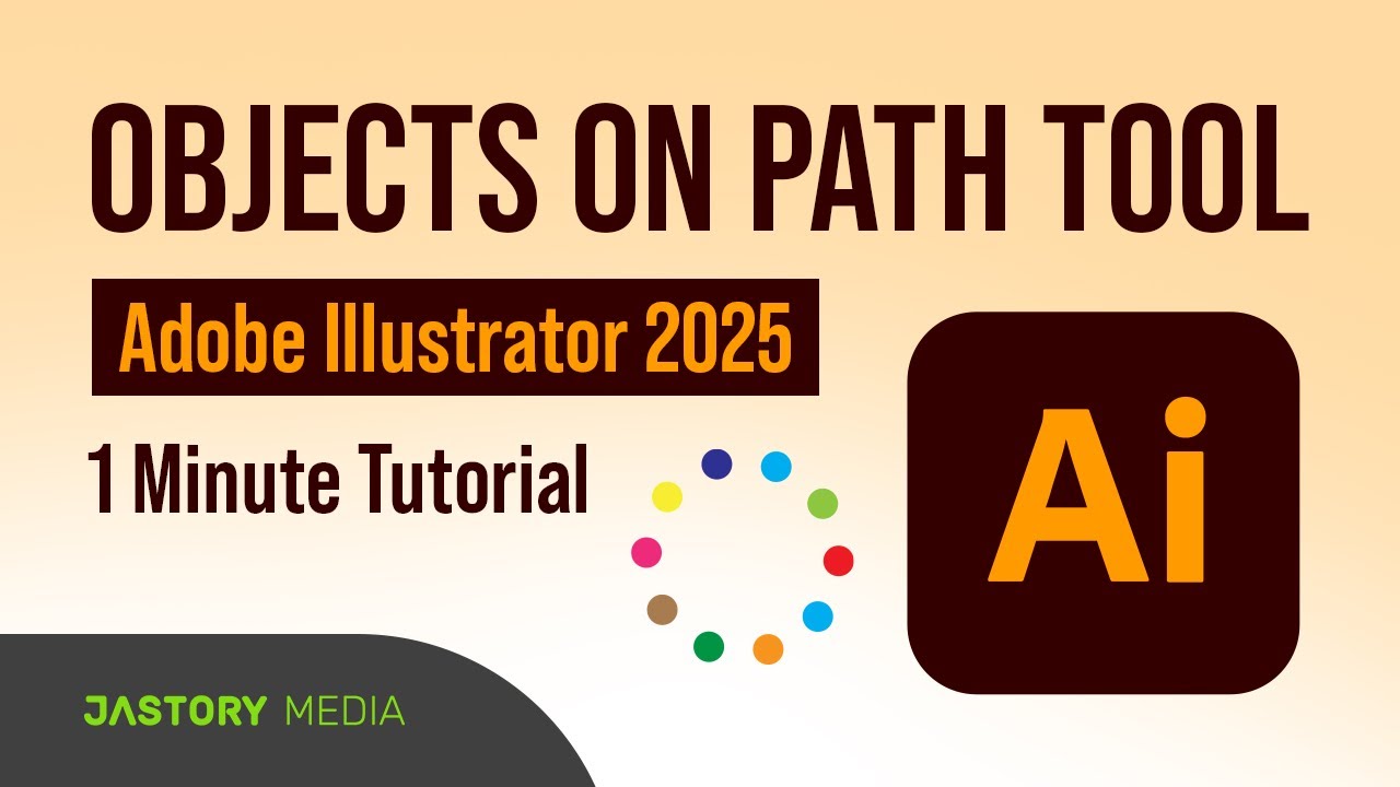 Objects on Path Tool | Adobe Illustrator 2025 | 1 Minute Tutorial | How to Align Objects on a Path