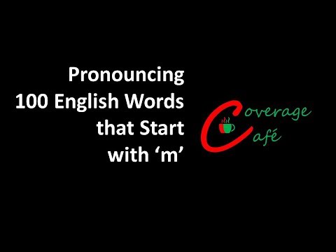 Pronouncing 100 English Words that Start with ‘m’