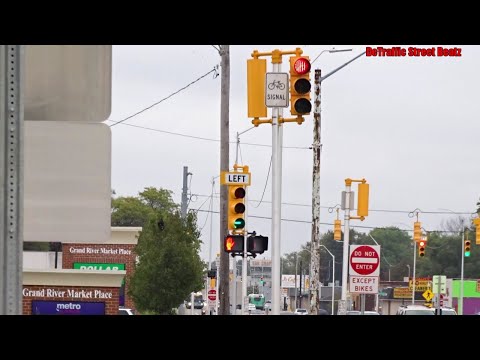 Traffic Lights Upgraded to New Left Turn & Bike Signals | Grand River & McNichols