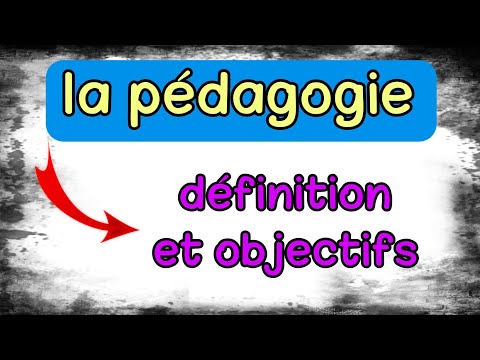 la définition de la pédagogie - résumé