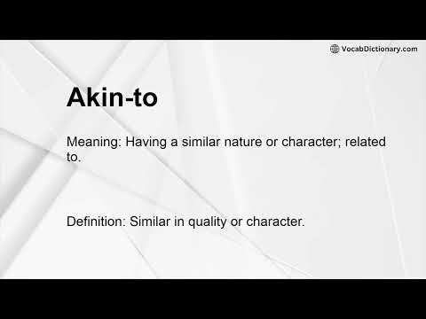 Akin-to Meaning