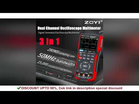 REVIEW ZOYI ZT703S 3in1 Digital Multimeter 50MHz Bandwidth 280MS Rate PC Waveform Data Storage Dual